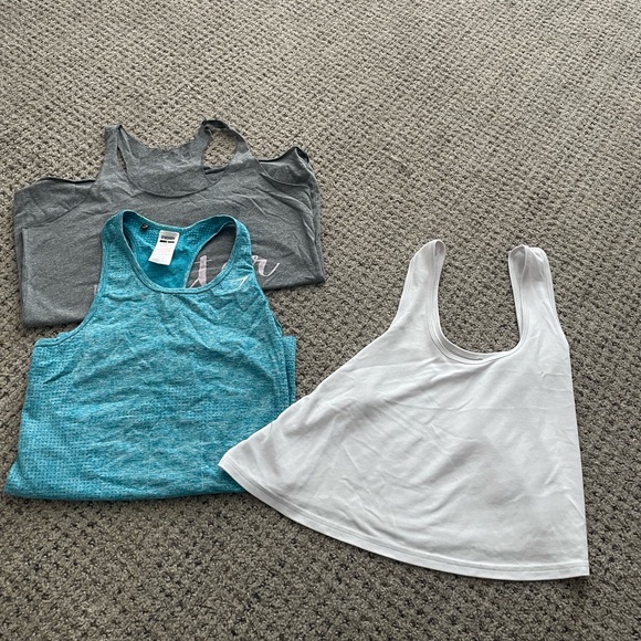 Gymshark | Tops | Three Medium Sized Workout Tanks | Poshmark